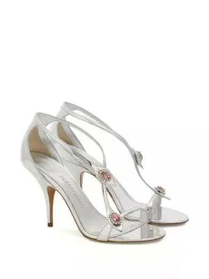 FERRAGAMO Flower-motif Crystal-embellished Sandals