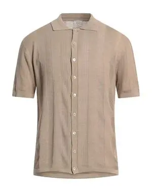 DANIELE FIESOLI Selezione Shirt Size Silk, Linen - Camel