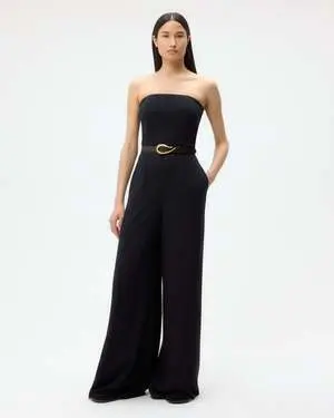 TWP Strapless Wide Leg Jumpsuit