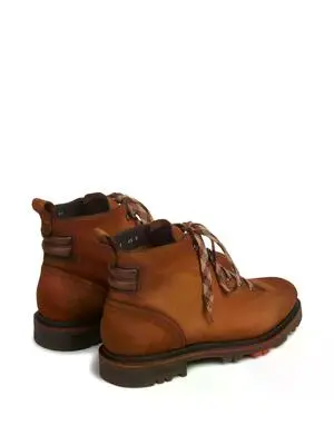 Santoni Lace-up Round-toe Boots