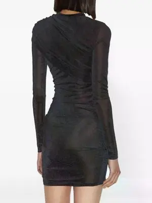 MARANT ETOILE Denise Draped Long-sleeve Mini Dress - Grey