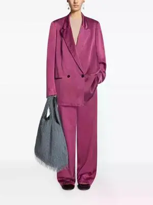 Dries Van Noten Double-breasted Satin Blazer