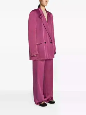 Dries Van Noten Double-breasted Satin Blazer