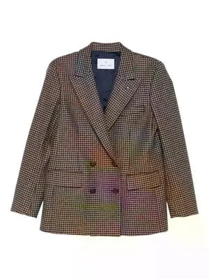 MANUEL RITZ Houndstooth Double-breasted Blazer