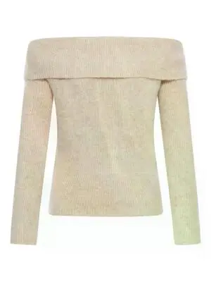 Rick Owens Ls Cowl Ribbed Sweater