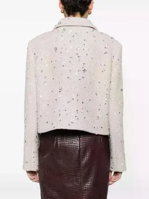 MANUEL RITZ Sequin-embellished Bouclé Coat