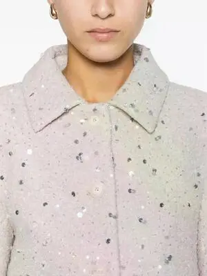 MANUEL RITZ Sequin-embellished Bouclé Coat