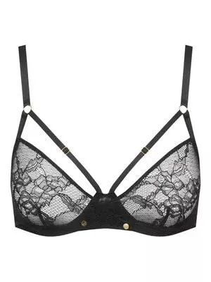 MAISON CLOSE Jeux Magnétiques Lace Balconette Bra - Black