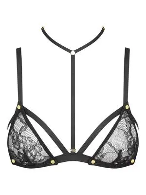 MAISON CLOSE Jeux Magnétiques Triangle Harness Bra - Black