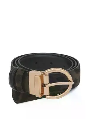 POTAMY Animal-pattern Buckle Belt - Brown