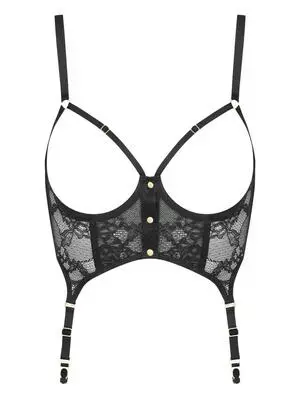 MAISON CLOSE Jeux Magnétiques Open Suspender Bustier - Black