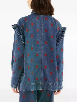 Farm Rio Embroidered Flowers Jacket