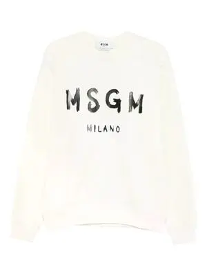 MSGM Logo-print Sweatshirt - White