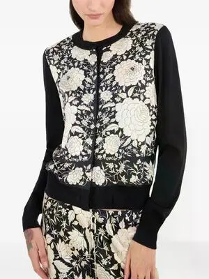 Roberto Cavalli Floral-panel Cardigan