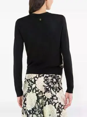 Roberto Cavalli Floral-panel Cardigan