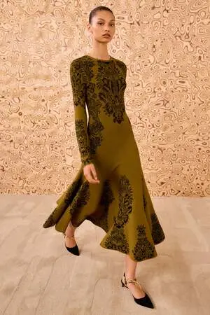 Ulla Johnson Callista Long Sleeve Jacquard Dress