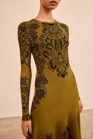 Ulla Johnson Callista Long Sleeve Jacquard Dress
