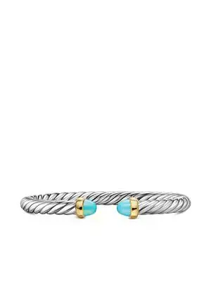 David Yurman Sterling Cable Flex® Turquoise Bracelet - Silver