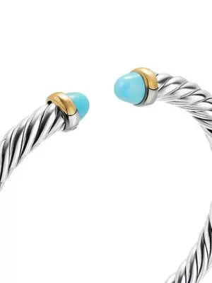David Yurman Sterling Cable Flex® Turquoise Bracelet - Silver