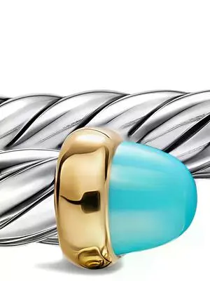 David Yurman Sterling Cable Flex® Turquoise Bracelet - Silver