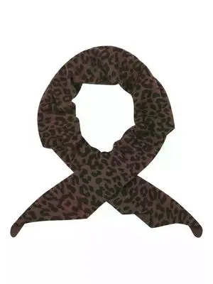 POTAMY Leopard-print Scarf - Brown