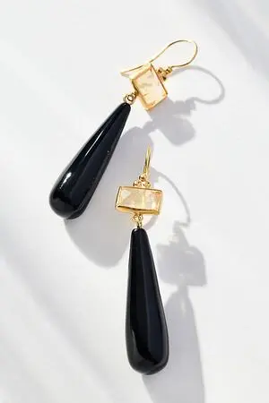 Chan Luu Messina Drop Earrings - Black