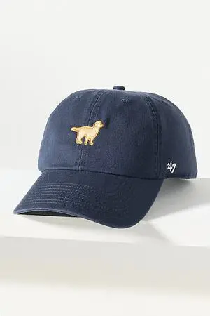 '47 Embroidered Dog Icon Baseball Cap Navy Golden Retriever