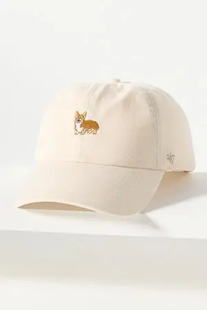 '47 Embroidered Dog Icon Baseball Cap Neutral Corgi