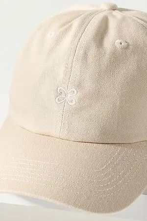 Maeve Embroidered Logo Baseball Cap - Sand