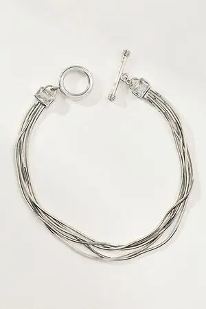 Anthropologie Multi-strand Layered Bracelet - Silver