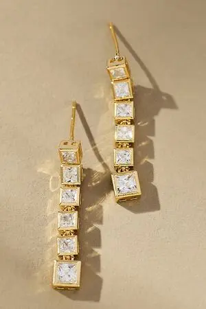 Maeve Square Drop Earrings - Gold