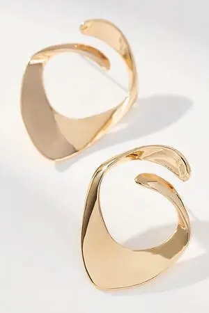 Anthropologie Circular Post Earrings - Gold