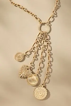 Anthropologie Multi Locket Link Necklace