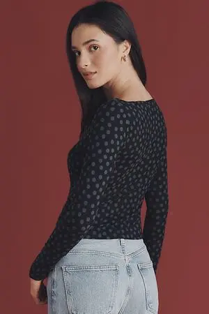 REFORMATION Wiley Knit Top - Cosmic Dot
