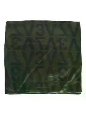 V°73 Logo-pattern Scarf - Green
