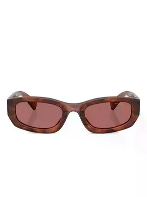 Miu Miu Logo-detail Sunglasses - Brown