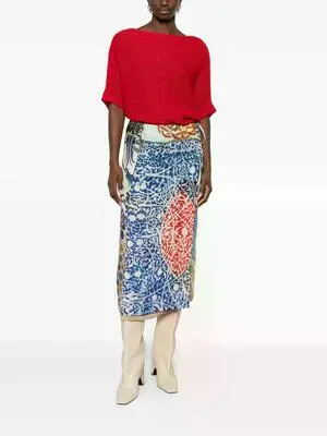 TALKING WALLS Short-sleeve Knitted Top