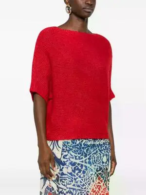 TALKING WALLS Short-sleeve Knitted Top