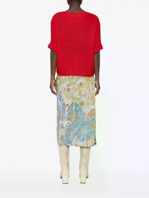 TALKING WALLS Short-sleeve Knitted Top