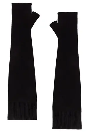 Dolce & Gabbana Virgin Wool Fingerless Gloves - Black