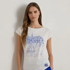 Ralph Lauren Graphic Cotton-modal Jersey Tee