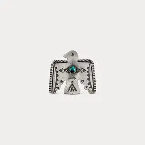 Ralph Lauren Rl X Neil Zarama Thunderbird Pin - Silver/turquoise