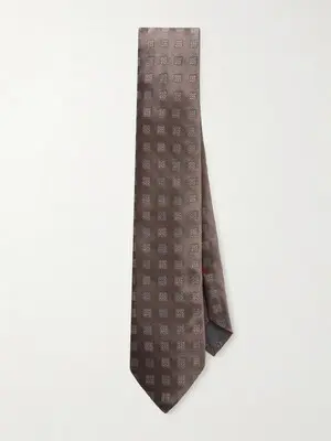 Brunello Cucinelli 8cm Silk-jacquard Necktie - Brown