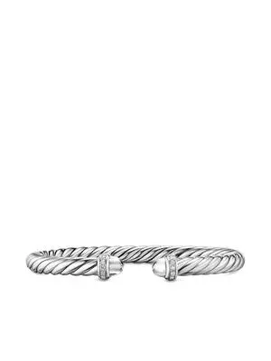 David Yurman Sterling Cable Flex Diamond Bracelet - Silver
