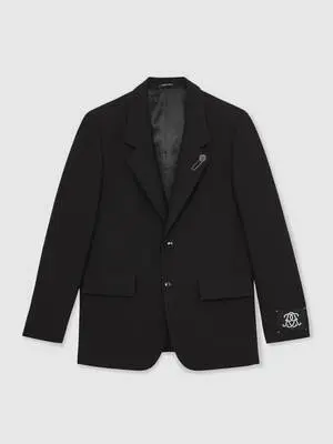 REISS Arley Monogram Relaxed Single-breasted Blazer