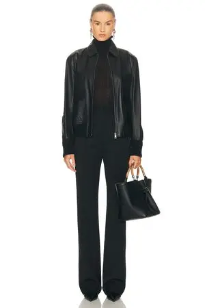 Ralph Lauren Long Sleeve Ruffle Trimmed Turtleneck Top