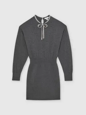 REISS Ria Wool-blend Knit Mini Dress With Cashmere