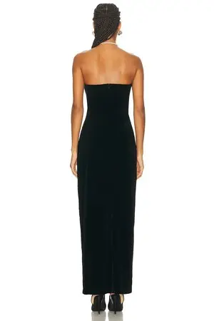 MARLIES GRACE Rose Strapless Maxi Dress