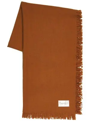 Renggli Wool Twill Scarf In Orange - Amber