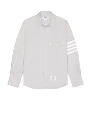 Thom Browne Oversized Shirt In Grey